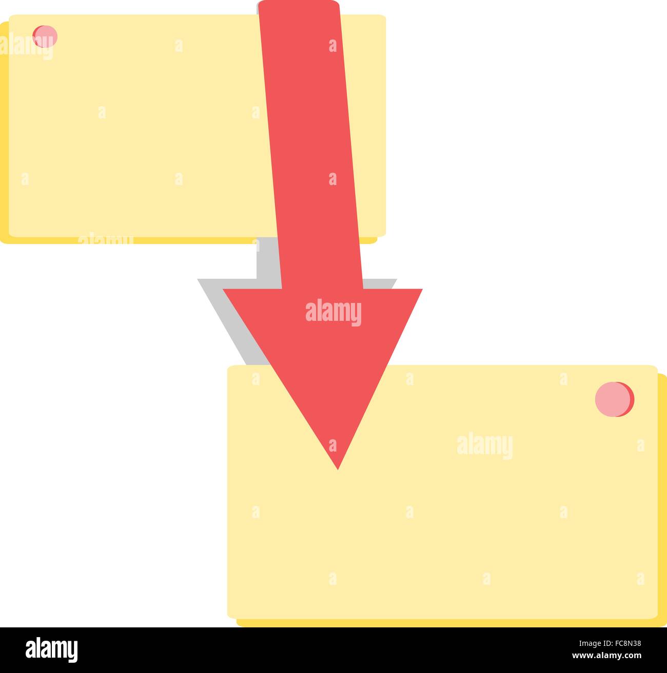 yellow paper notes vector illustration Stock Vector Image & Art - Alamy