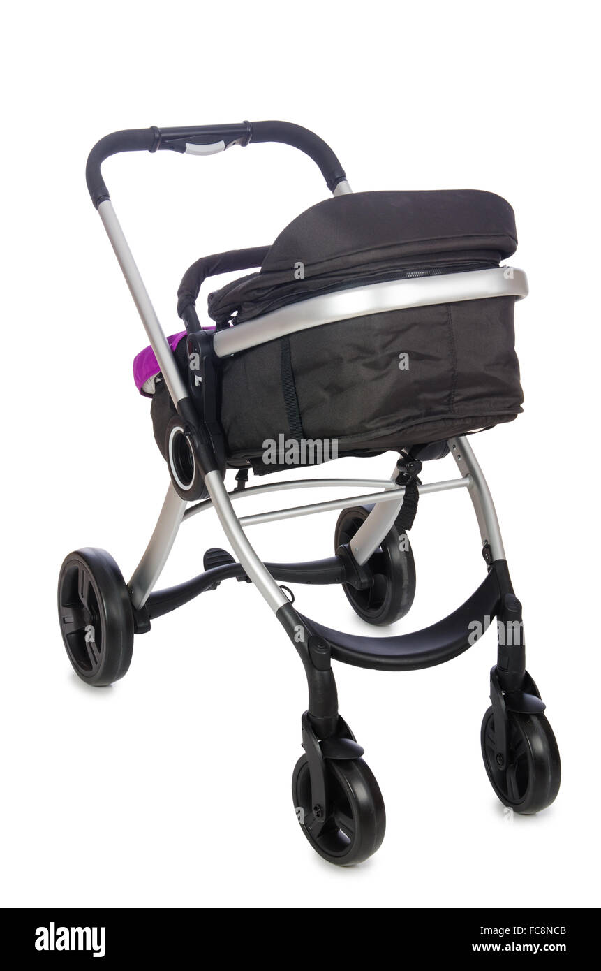 Child pram isolated on the white background Stock Photo - Alamy