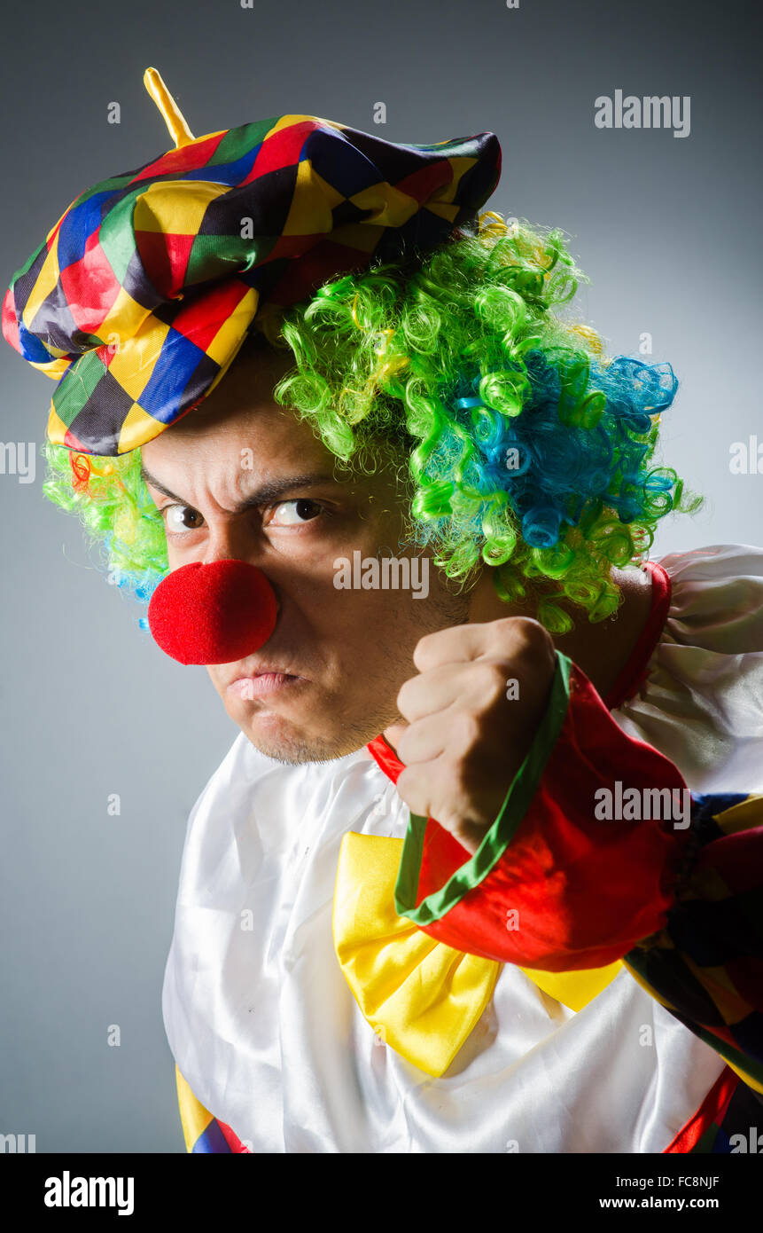 Funny clown in comical concept Stock Photo - Alamy