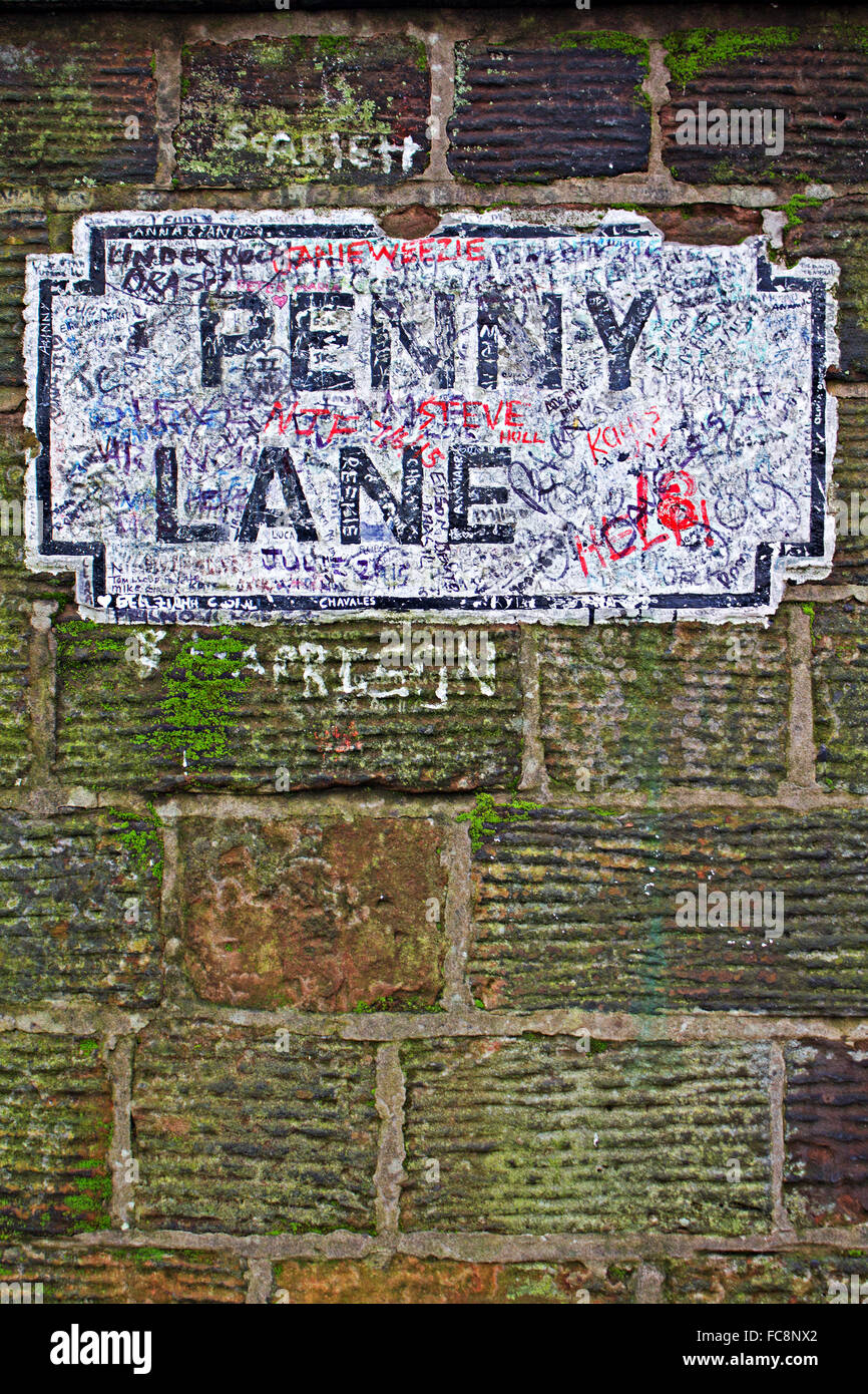 Penny lane road sign in hi-res stock photography and images - Alamy