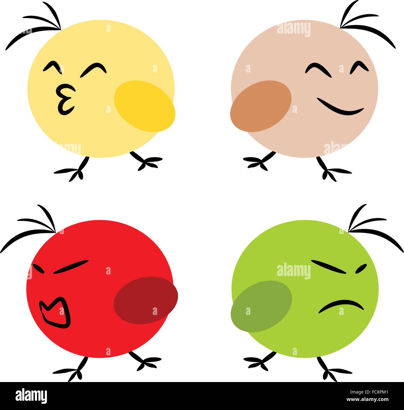 Little bird emotion feeling illustration Stock Vector Image & Art - Alamy