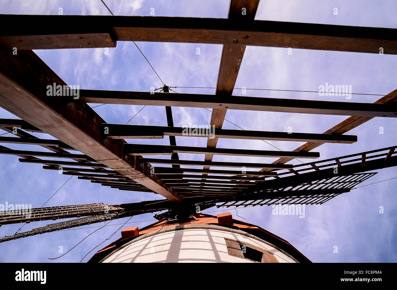 Vintage Wind Mill Stock Photo - Alamy