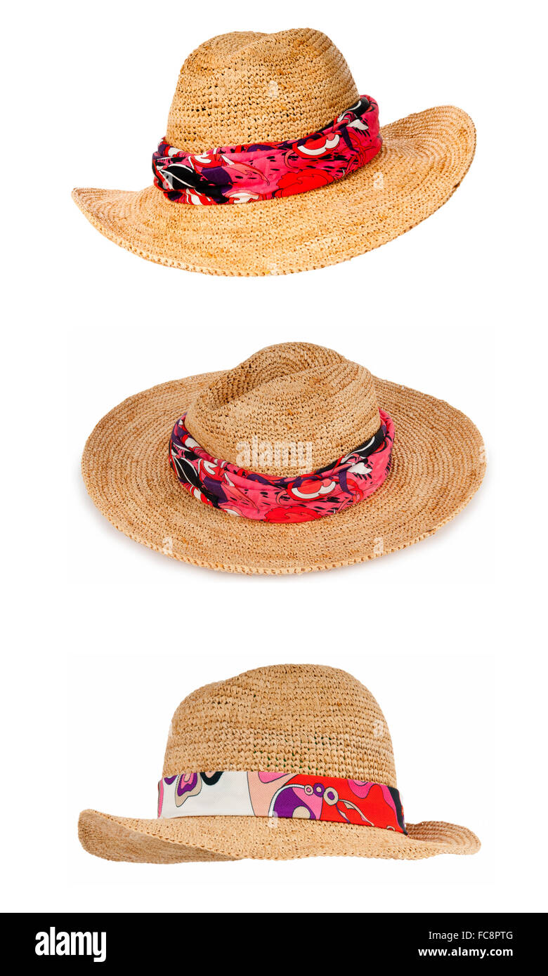 Set of hats isolated on white Stock Photo - Alamy