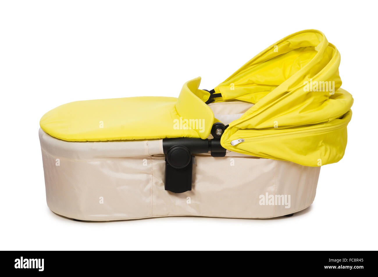 Baby carrycot isolated on white Stock Photo - Alamy