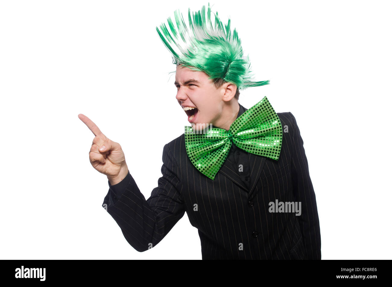 Funny man with mohawk hairstyle Stock Photo - Alamy