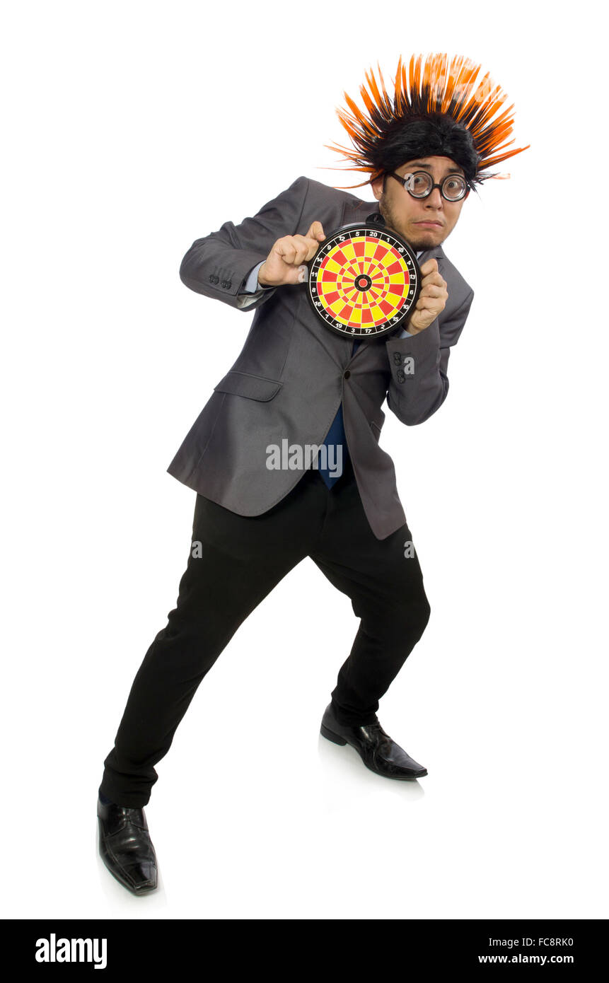 Funny man with mohawk hairstyle Stock Photo - Alamy