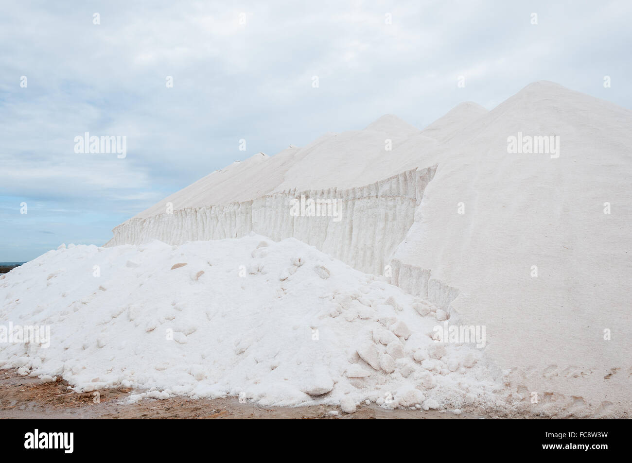 Salt mountain in Majorca, Spain Stock Photo - Alamy