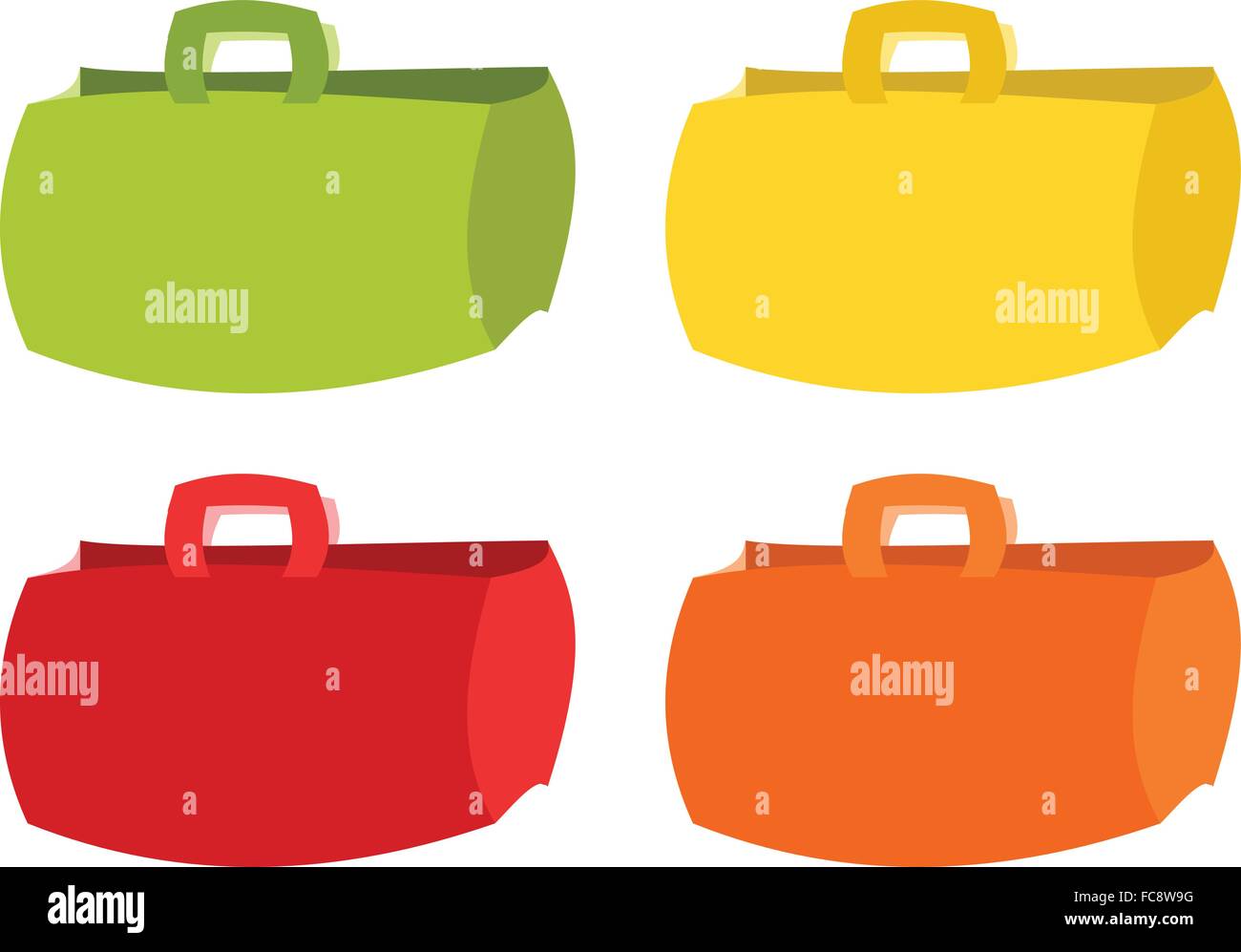 Colorful cartoon bag in the cute concept illustration Stock Vector ...