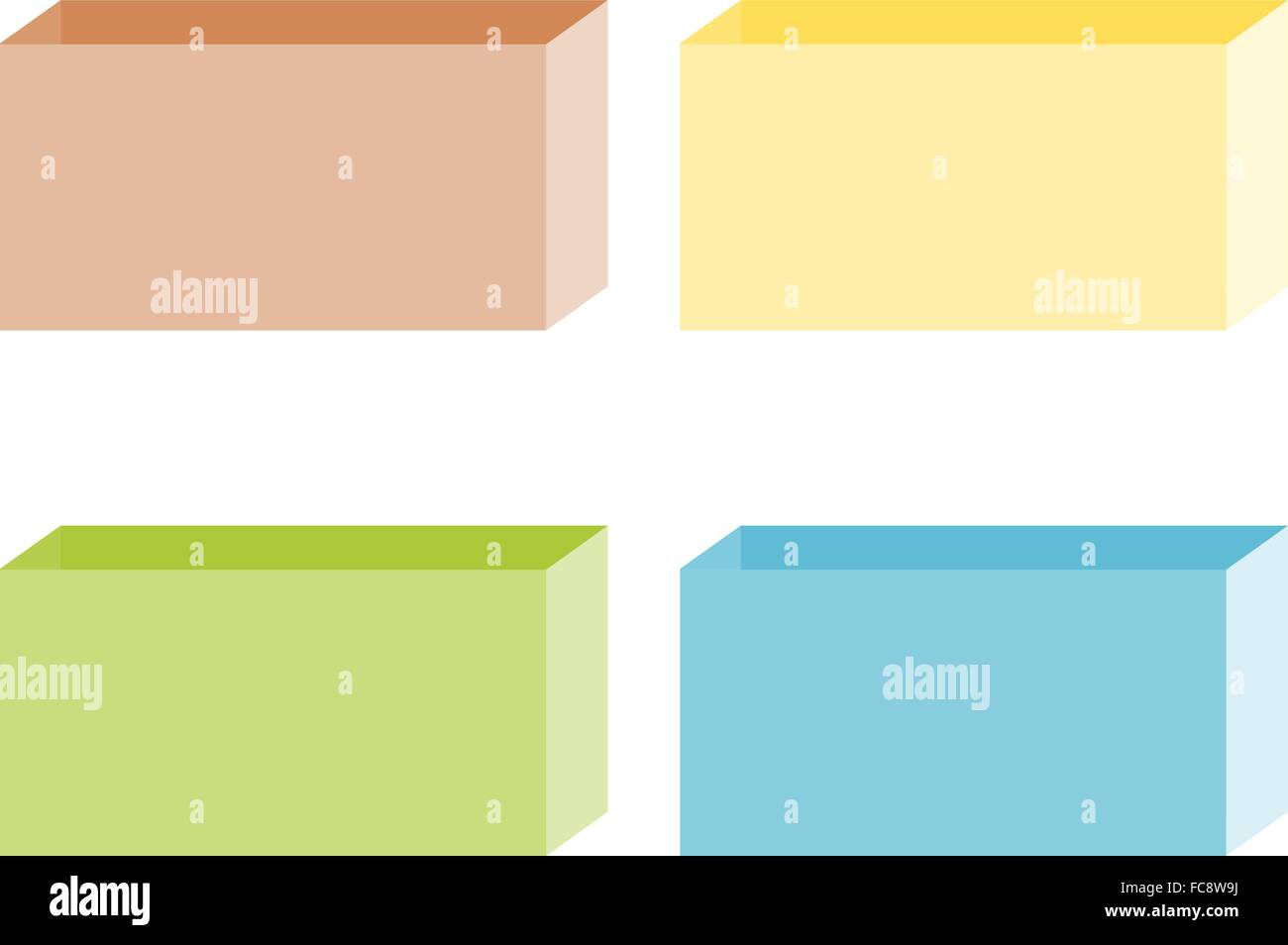 Colorful cartoon box in the cute concept illustration Stock Vector ...