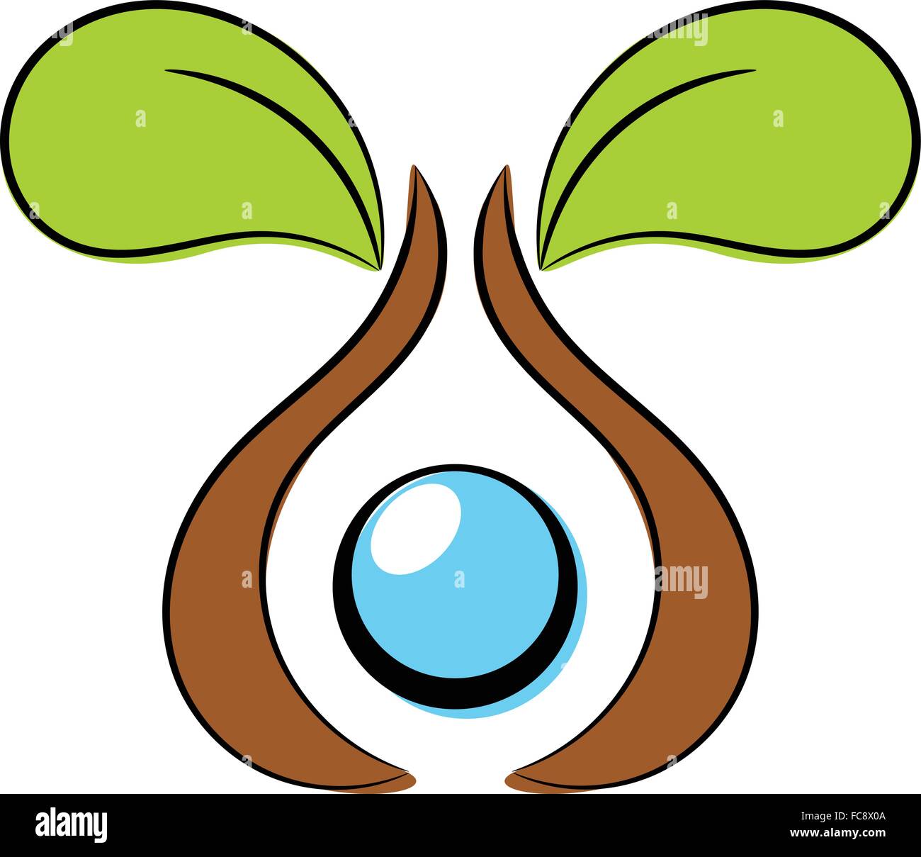 Nature tree symbol in ecology world concept illustration Stock Vector ...