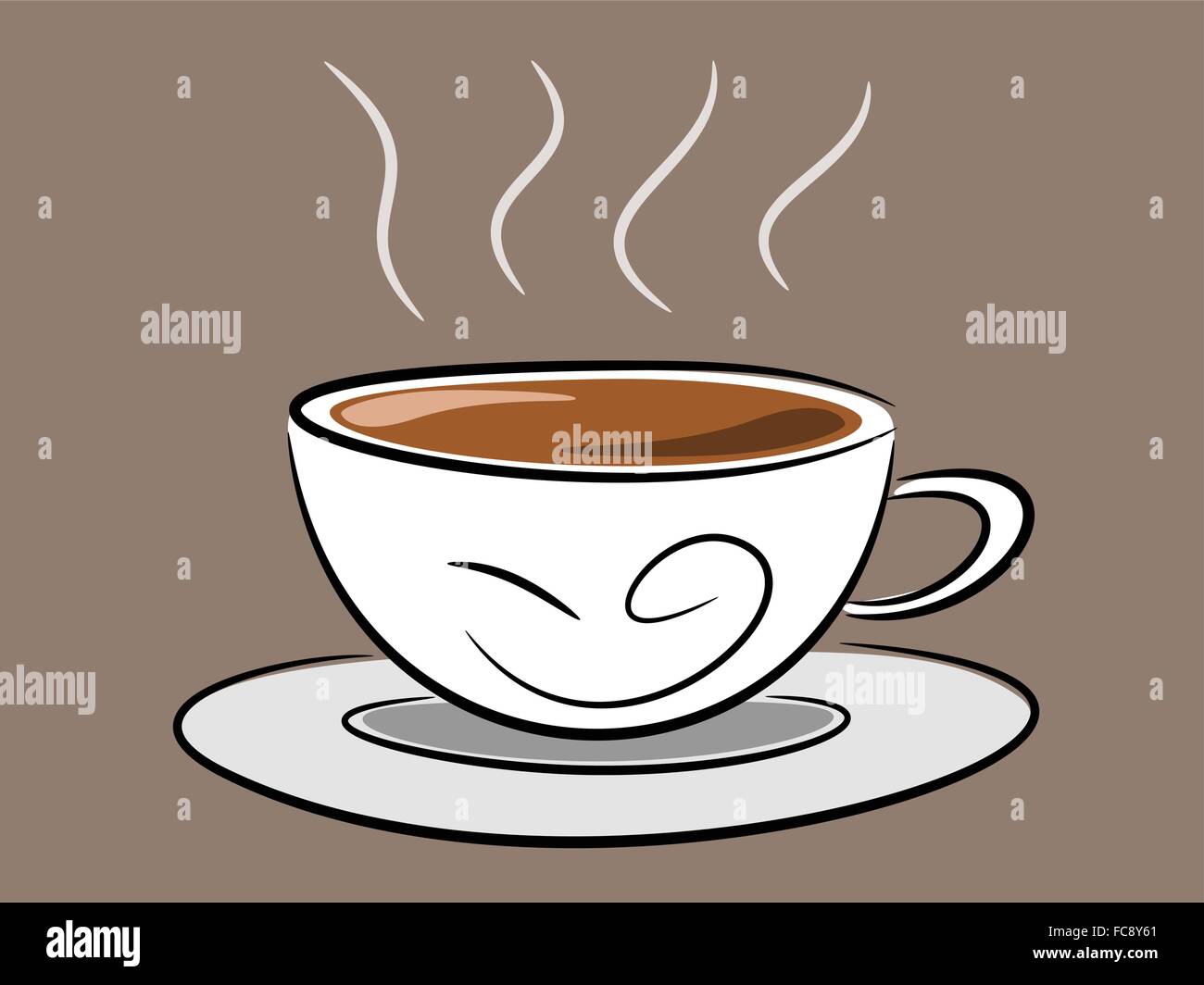 Coffee symbol in the break time concept illustration Stock Vector Image ...