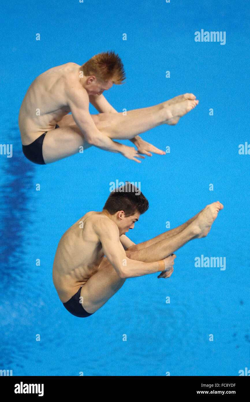 Ross Haslam (GBR) and James Heatly (GBR). Final. Men's Synchronised 3m ...
