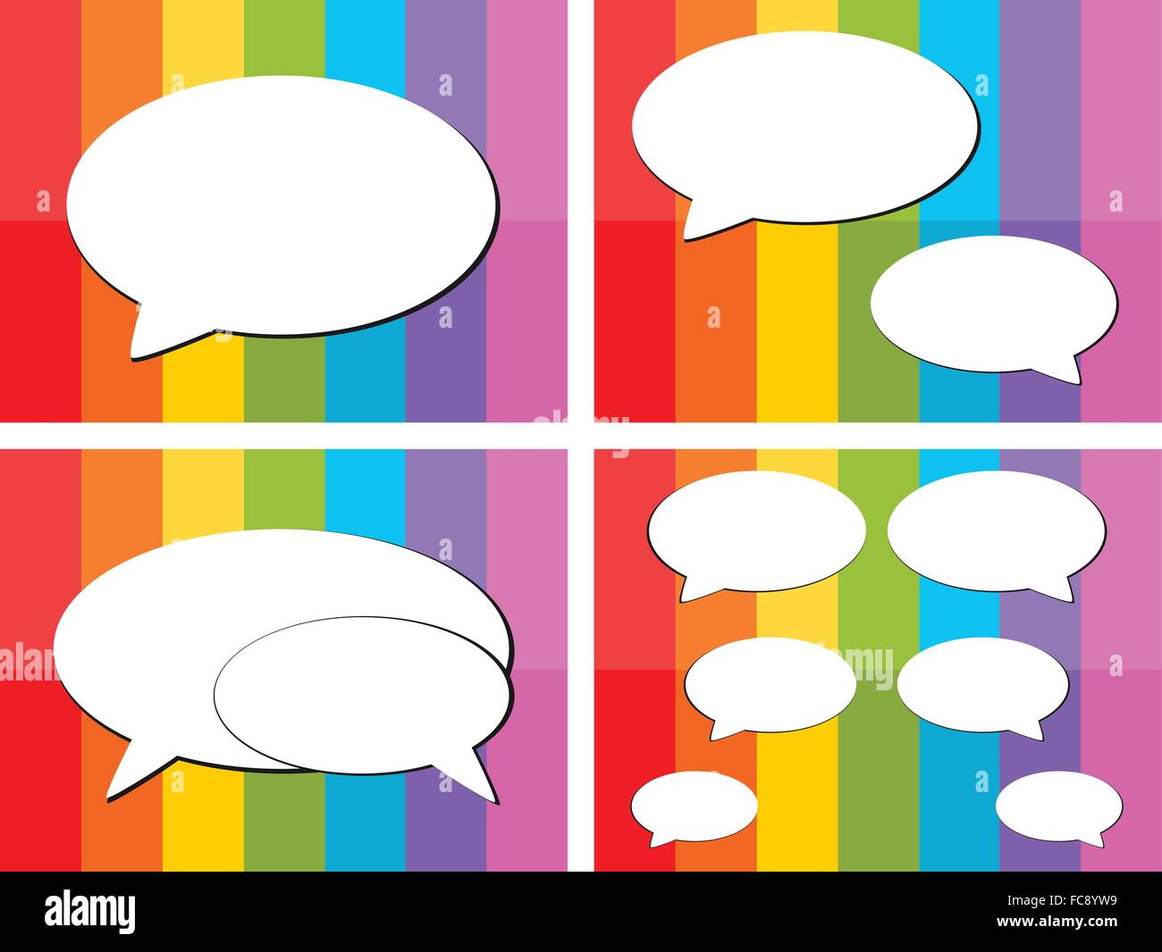 talk icon in colorful background communication concept illustration ...