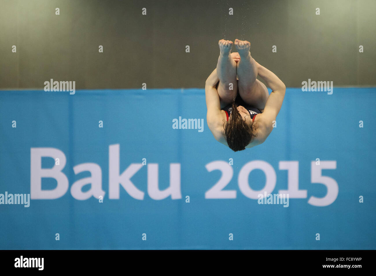 Millie Fowler (GBR). Final. Women's 1m Springboard. Baku Aquatics ...