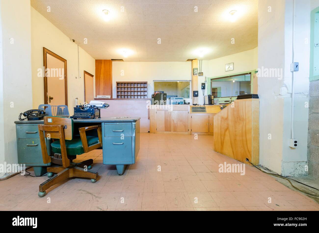 The Prison Communications Office inside the Administration Building on ...