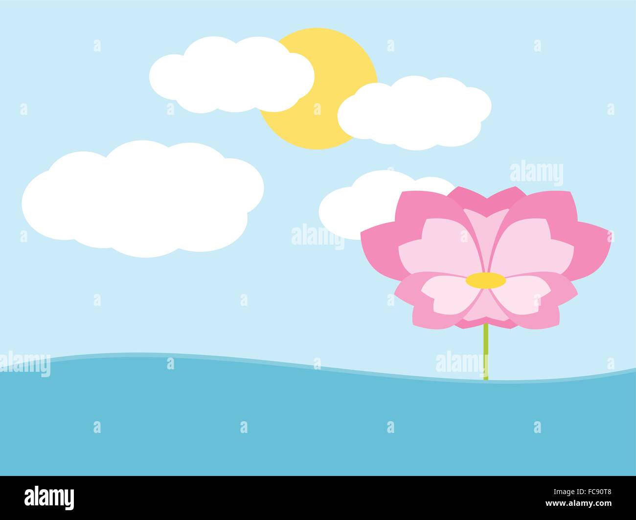 Flower draw and background in peace concept illustration Stock Vector ...
