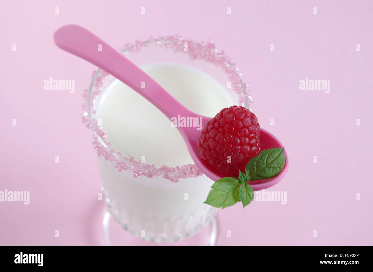 raspberry and milk Stock Photo - Alamy