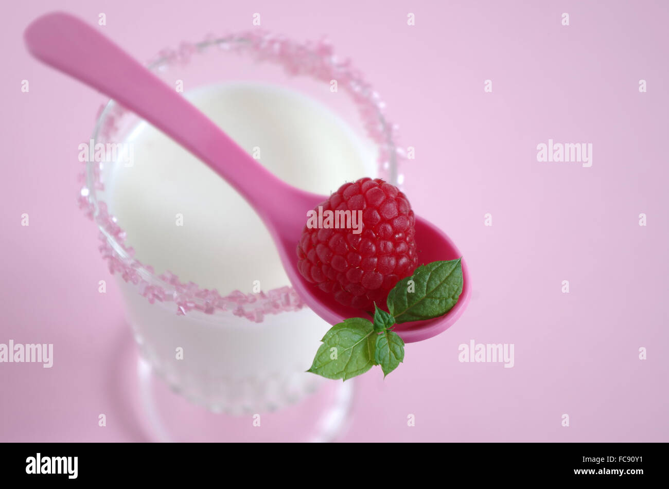 raspberry and milk Stock Photo - Alamy