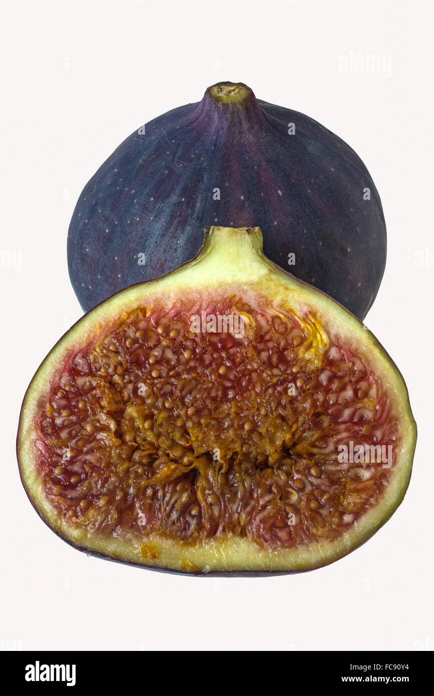 Figs, One Halved, Cut-out Stock Photo - Alamy