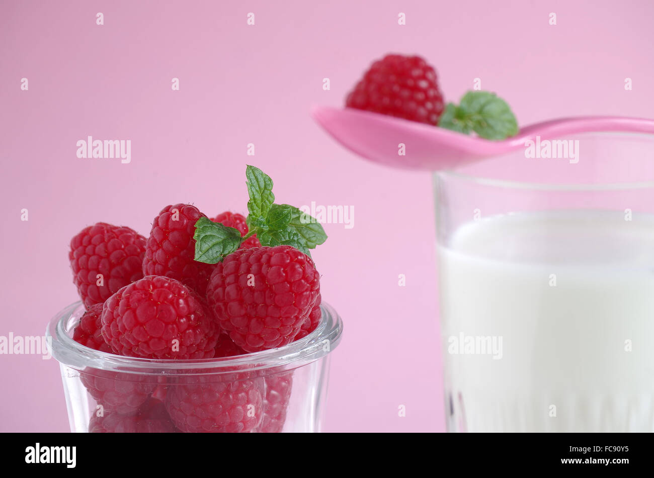 raspberry and milk Stock Photo - Alamy