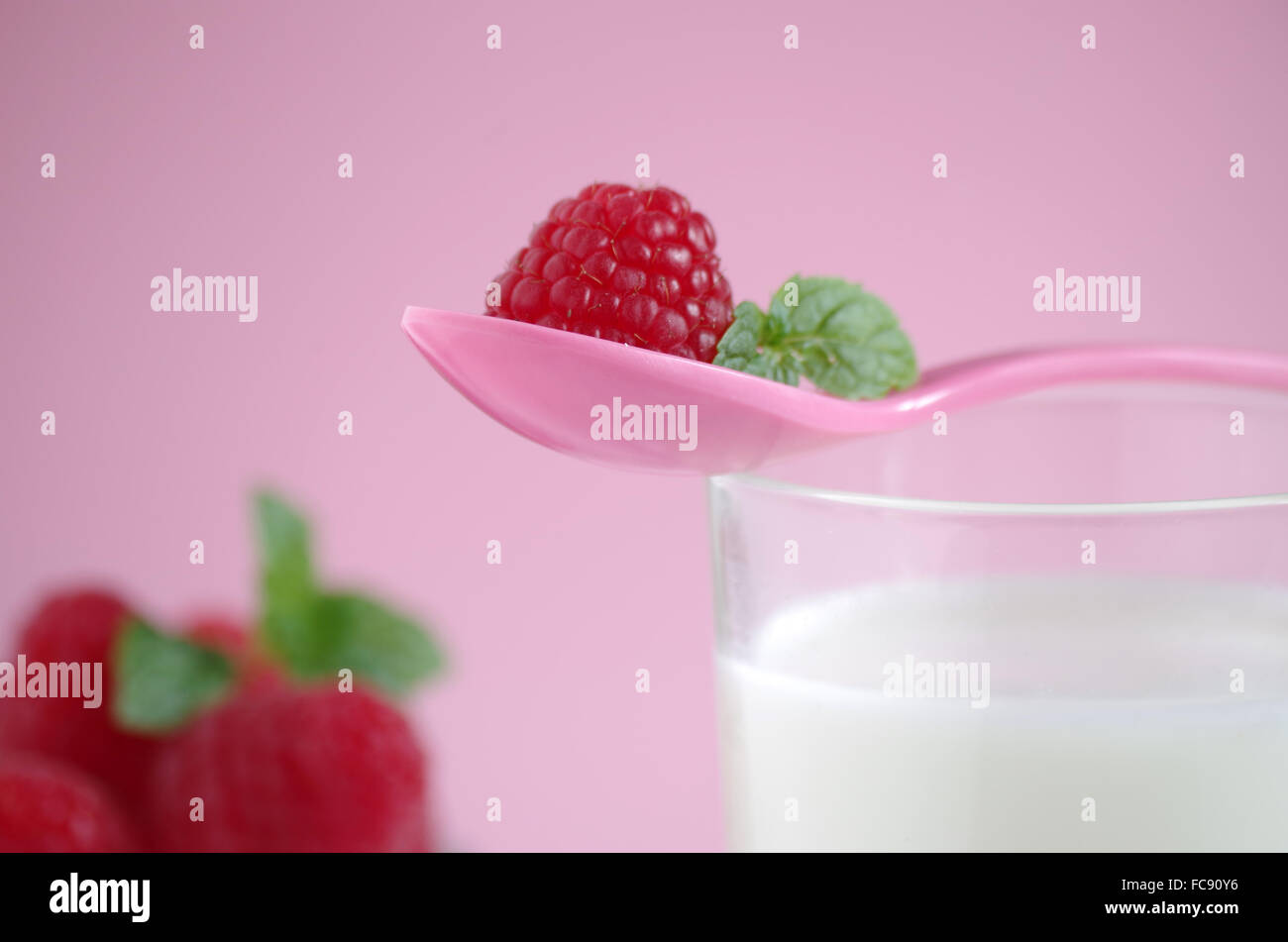 raspberry and milk Stock Photo - Alamy