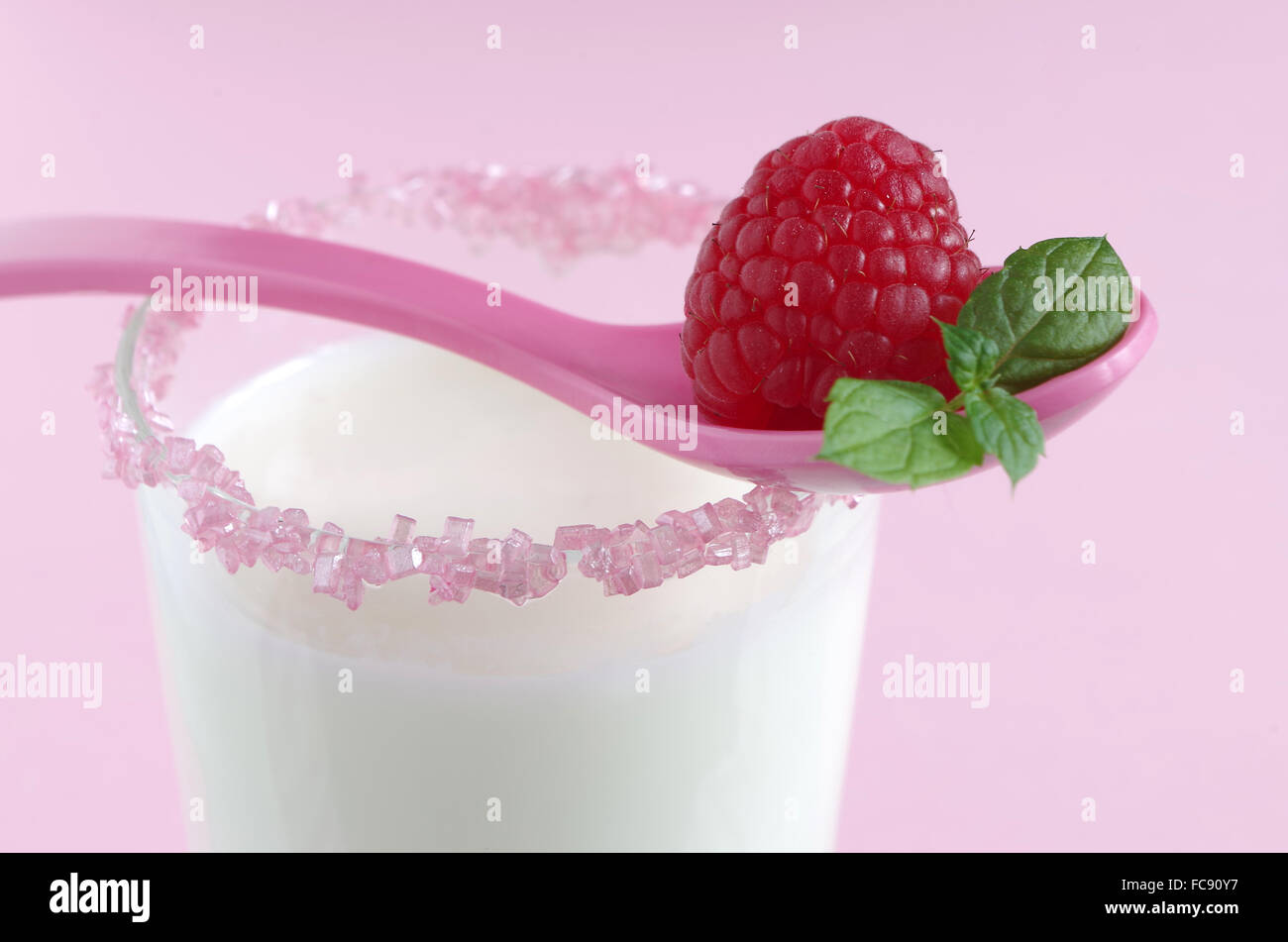 raspberry and milk Stock Photo - Alamy