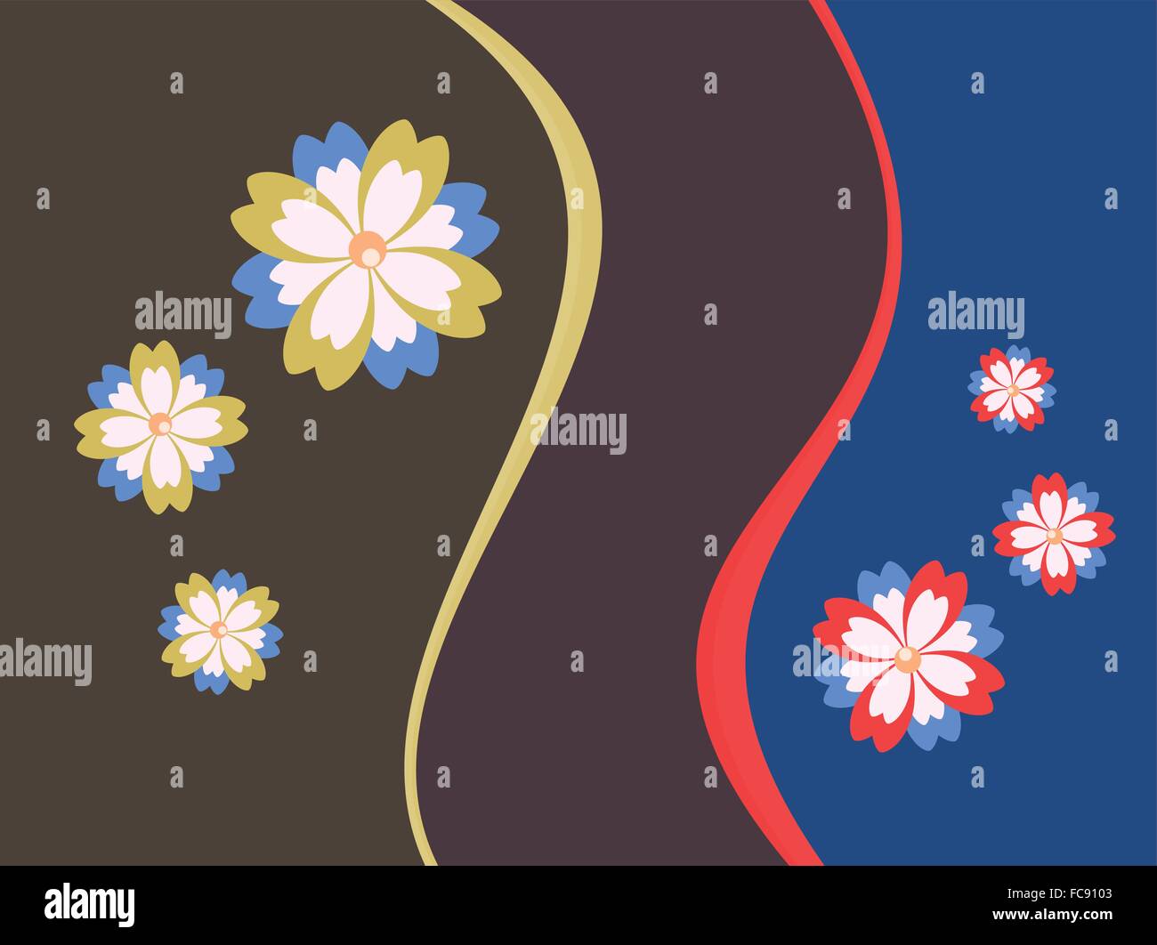 Flower draw and background in peace concept illustration Stock Vector ...