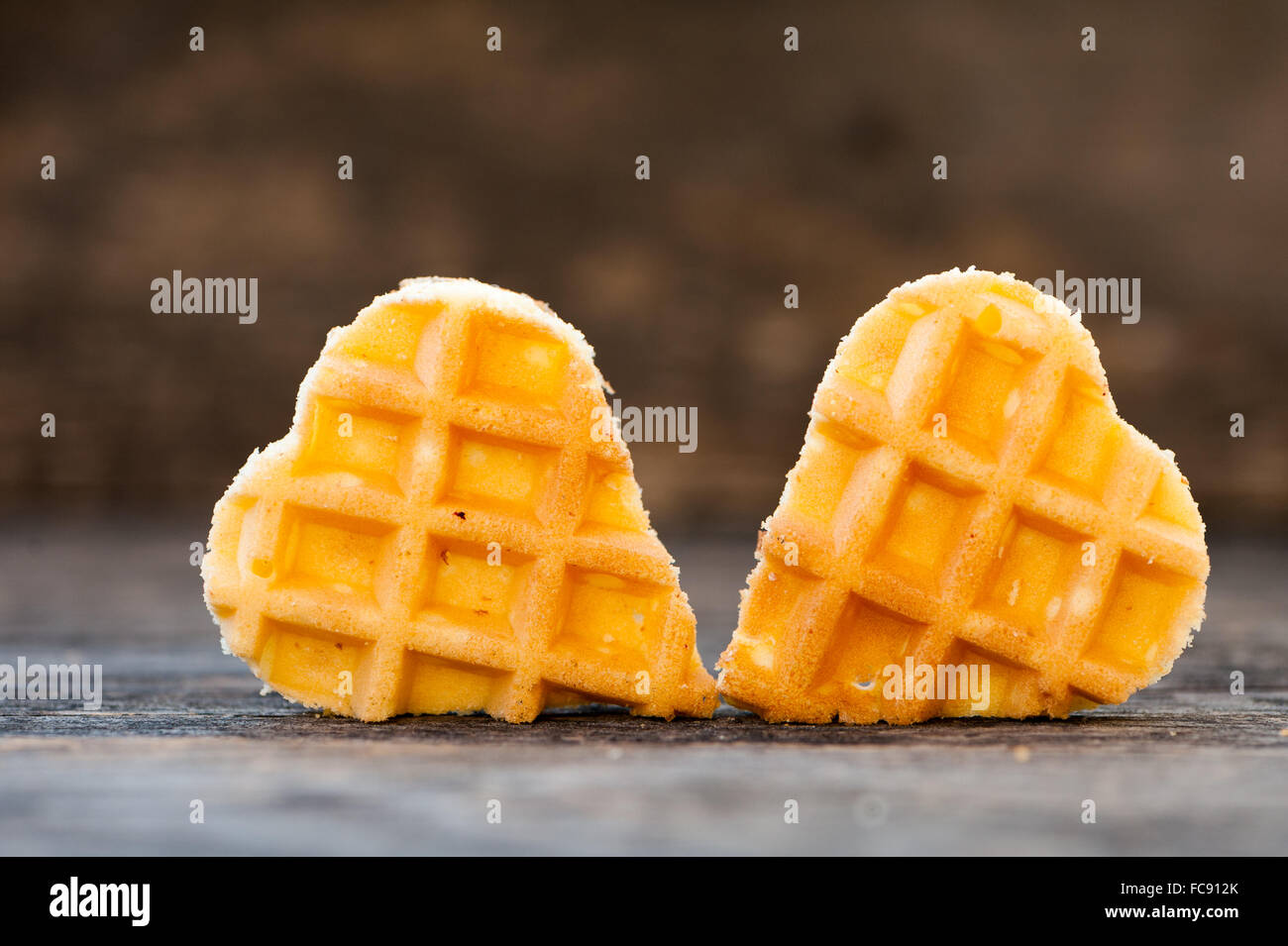 Waffles in the shape of a heart for Valentine's Day Stock Photo - Alamy