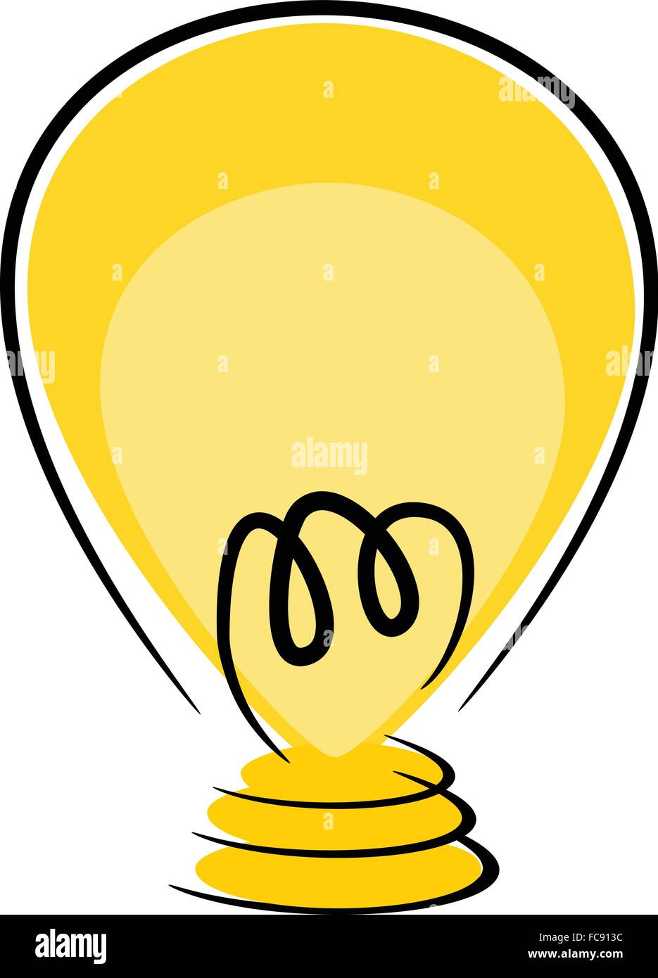 Think lamp and on think idea in creative concept illustration Stock ...