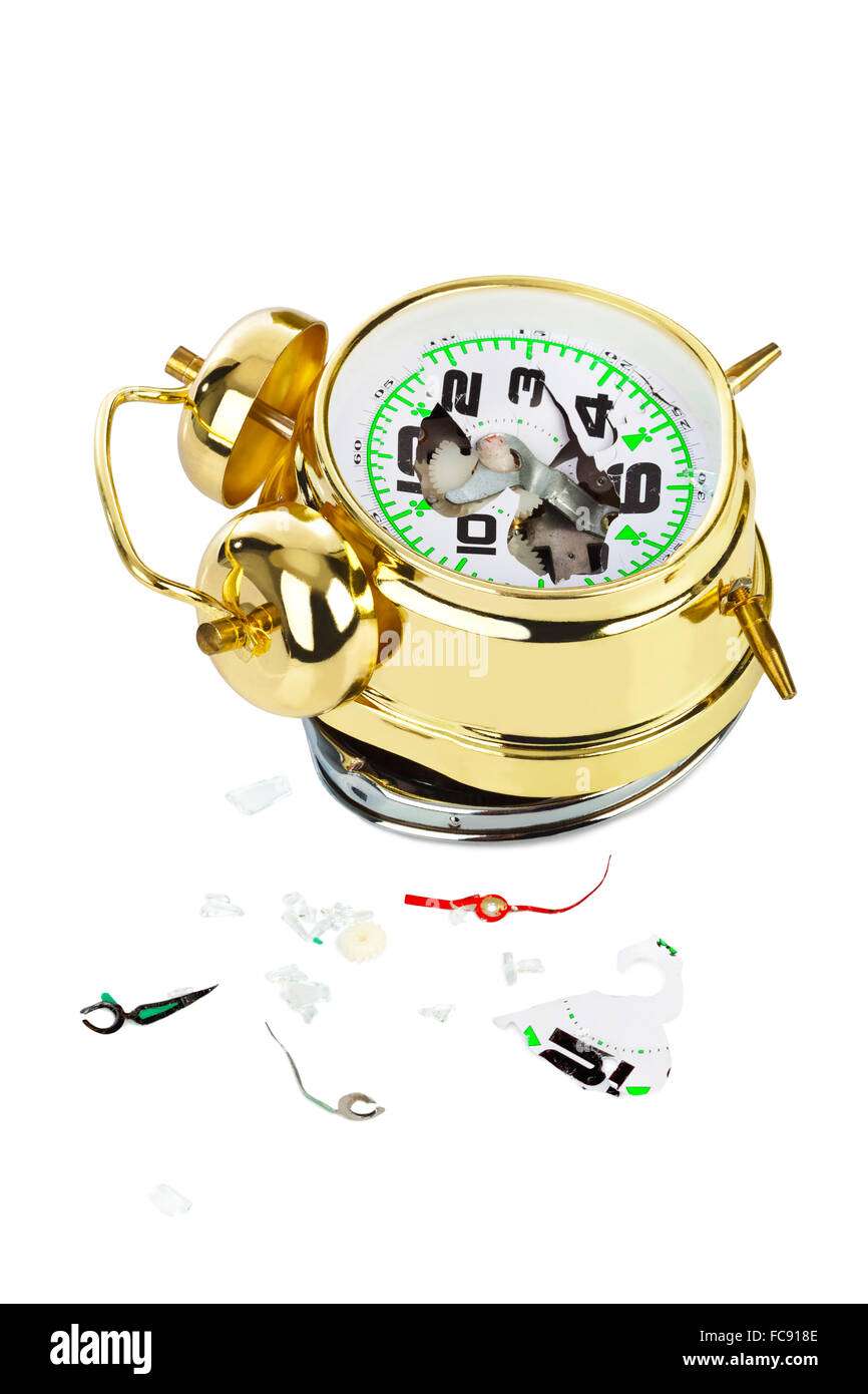 Smashed alarm clock hi-res stock photography and images - Alamy