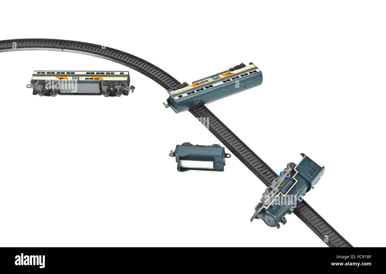 Crash toy train Stock Photo - Alamy