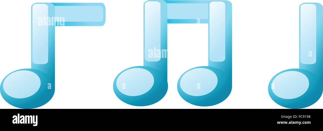 Blue musical notes vector illustration Stock Vector Image & Art - Alamy