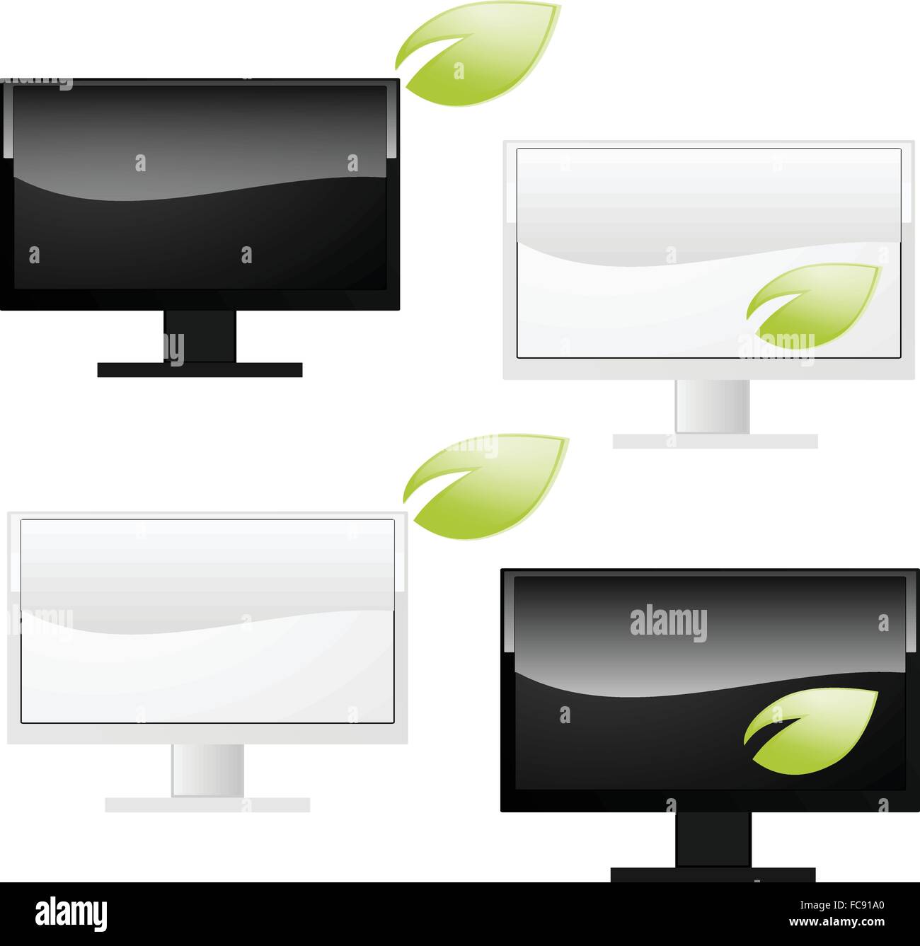 eco computer and environment nature vector Stock Vector Image & Art - Alamy