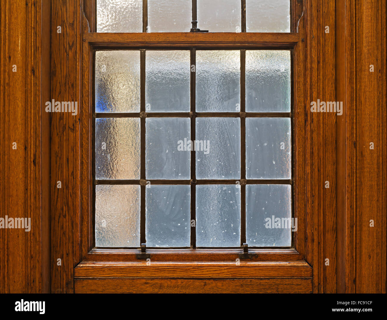 Beautiful solid oak sliding sash window Stock Photo - Alamy