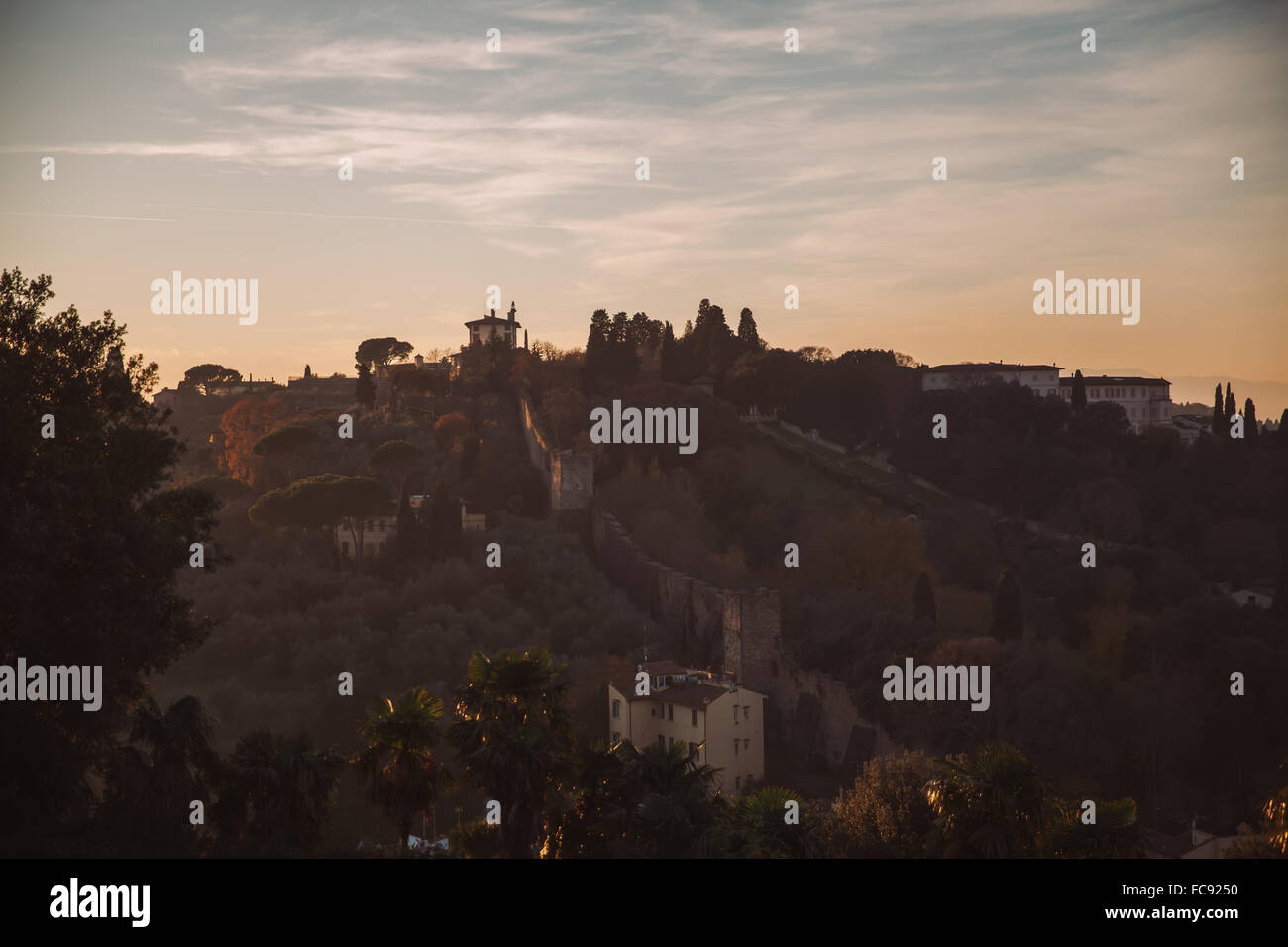 sunset in Florence,Italy Stock Photo - Alamy