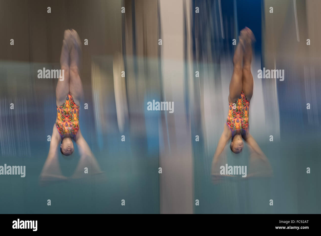 Elena Chernykh (RUS) and Maria Polykova (RUS). Women's Synchronised 3m ...