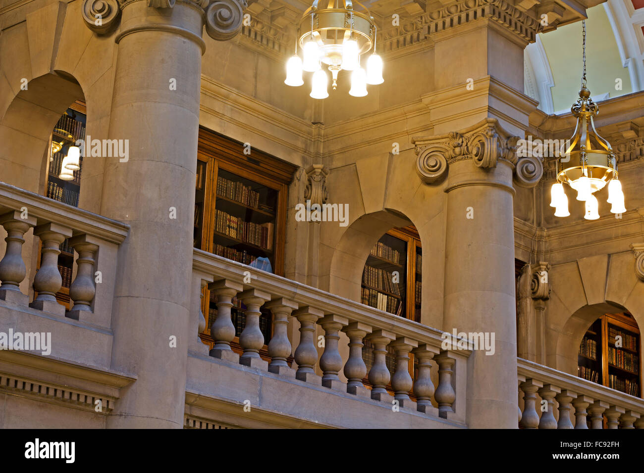The Magnificent Oak Room inside Liverpool Central Library Stock Photo ...