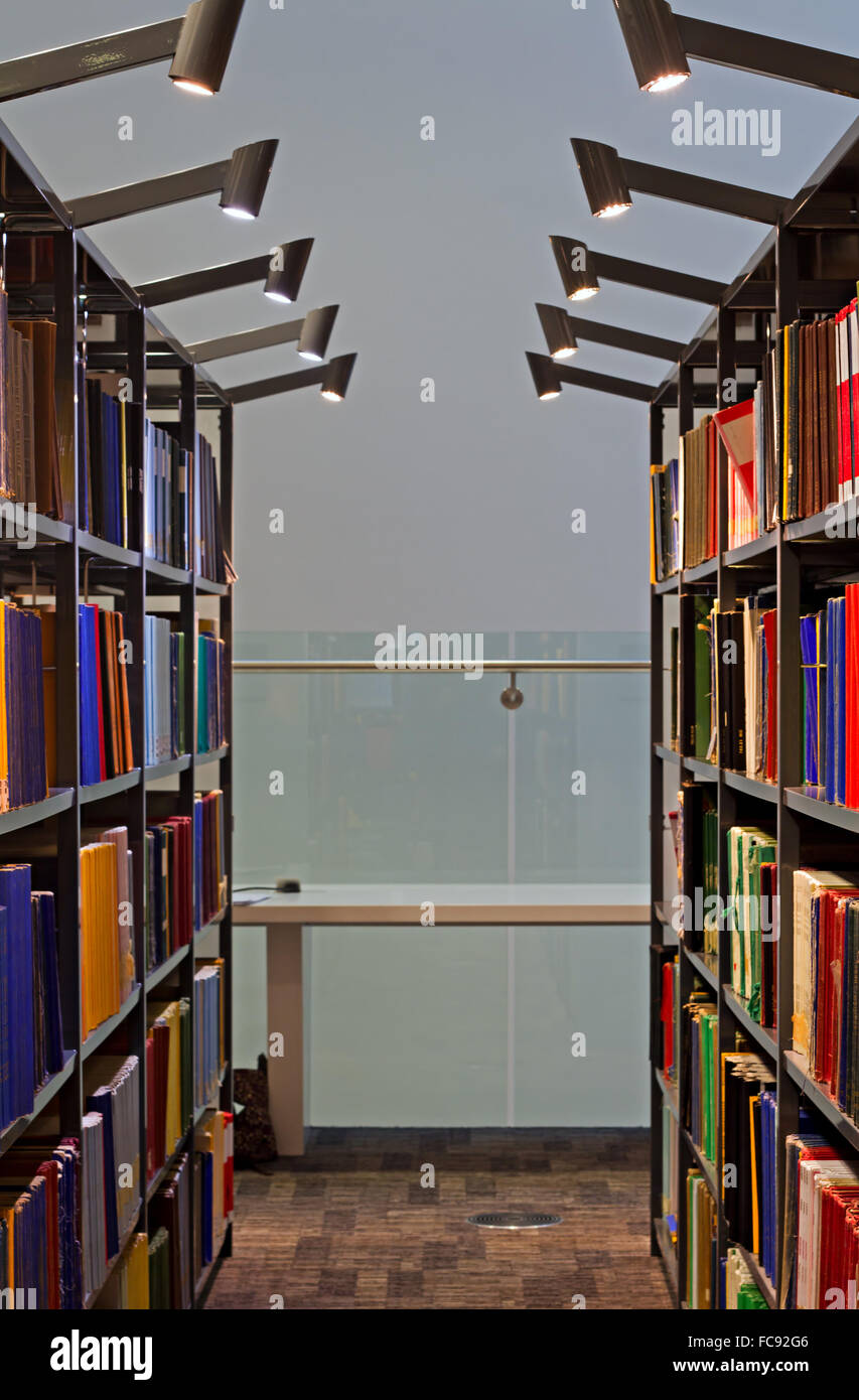 Shelves full of books in a modern library Stock Photo - Alamy