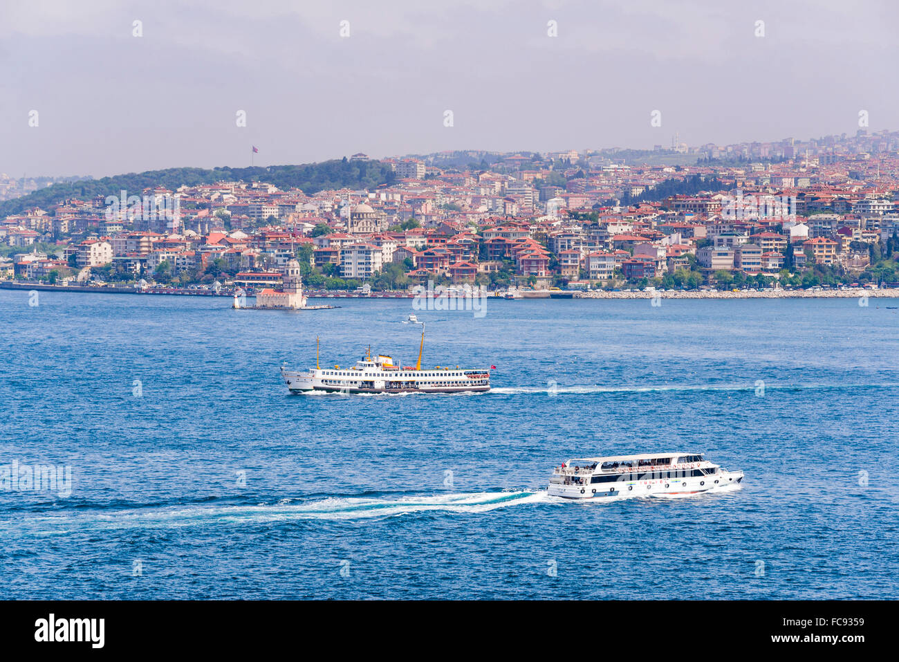 Asian side of Istanbul across the Bosphorus Strait seen from The ...