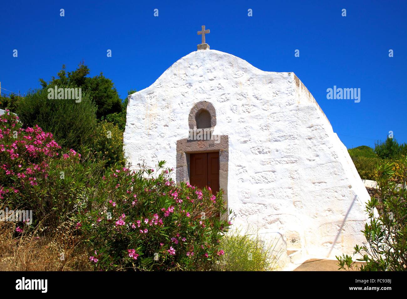 Small Church, Patmos, Dodecanese, Greek Islands, Greece, Europe Stock ...
