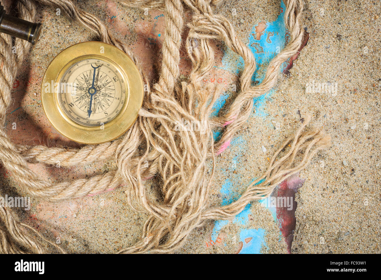 Old navigational instruments hi-res stock photography and images - Alamy
