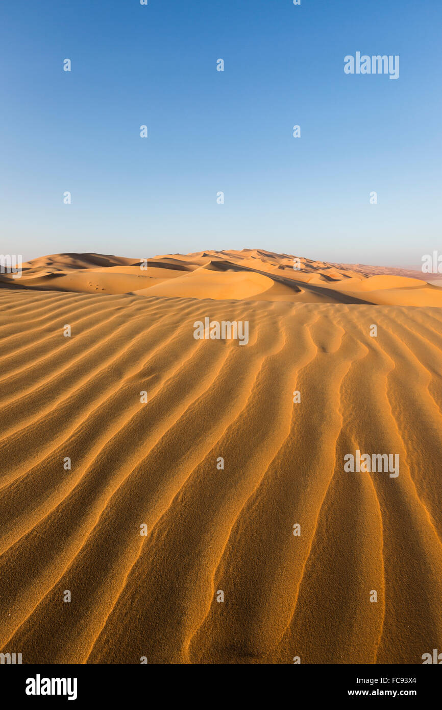 Sand dunes, Rub' al Khali or Empty Quarter, United Arab Emirates Stock ...