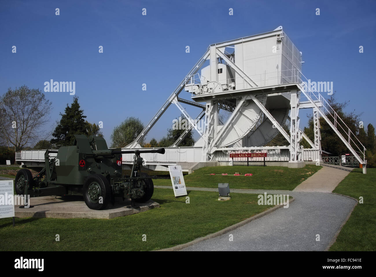 Original Pegasus Bridge built in 1934 and now at the Pegasus Memorial ...