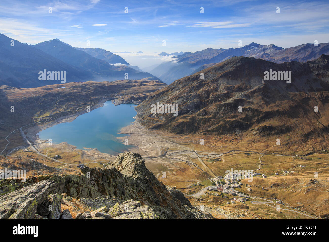 View of Lake Montespluga from Pizzo Della Casa, Chiavenna Valley ...