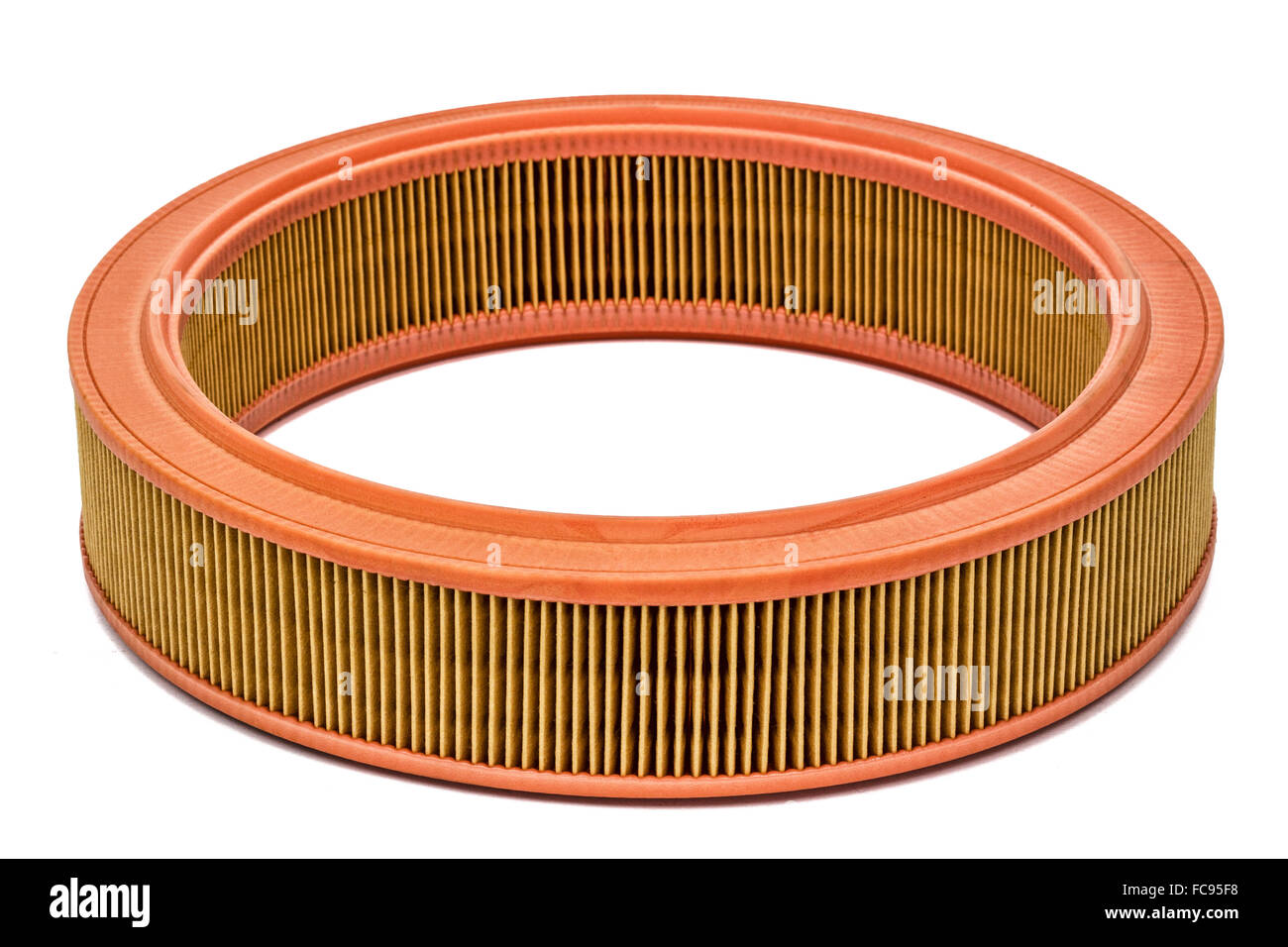 Car filter close-up, auto spare part, isolated on white background ...