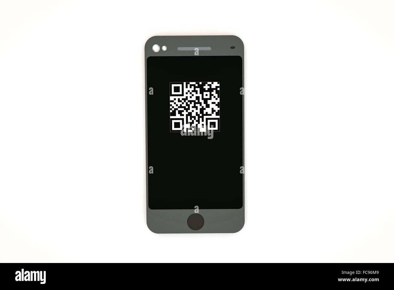 modern smartphone with qr code on sceen Stock Photo - Alamy