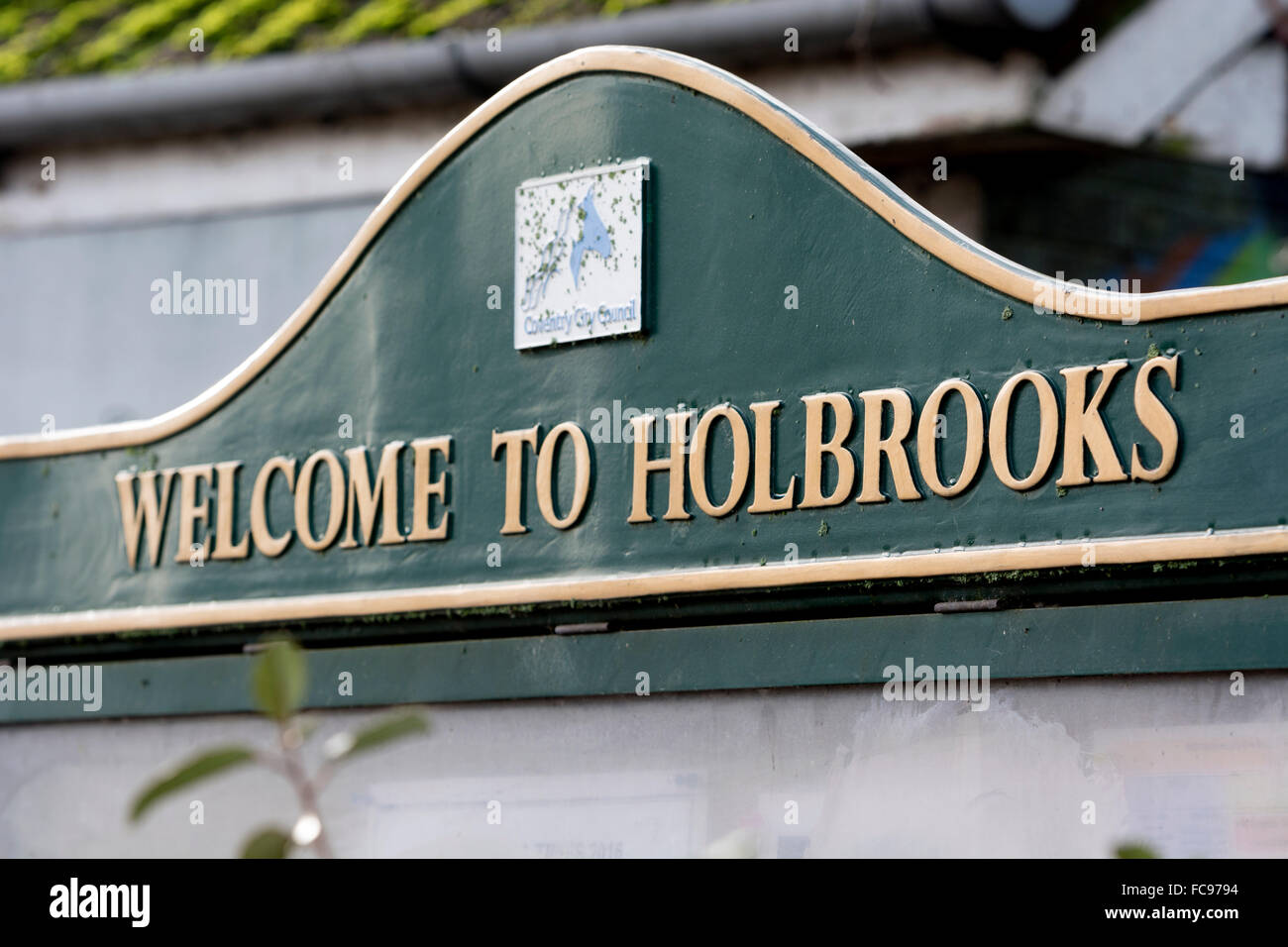 Welcome to Holbrooks sign, Coventry, UK Stock Photo - Alamy