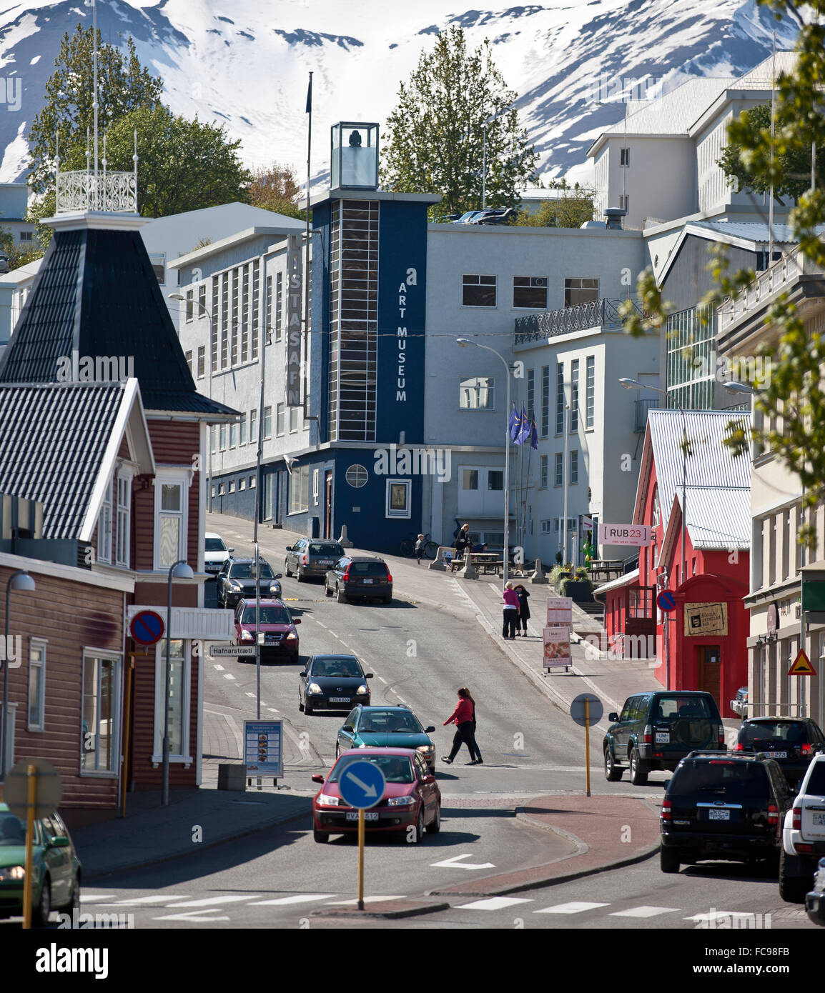 Street scene, Akureyri, Iceland Stock Photo - Alamy
