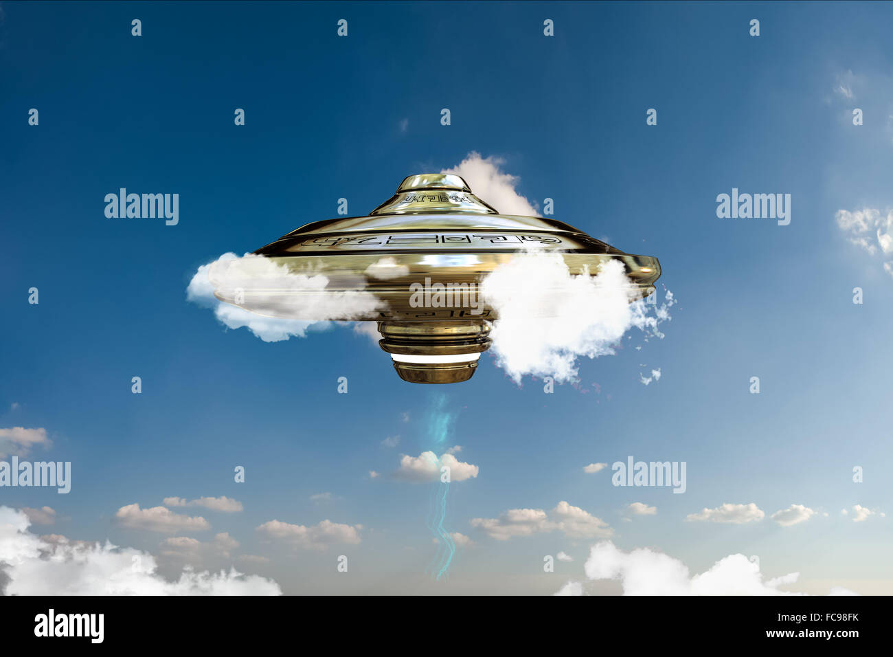 unidentified object flying in the sky Stock Photo - Alamy