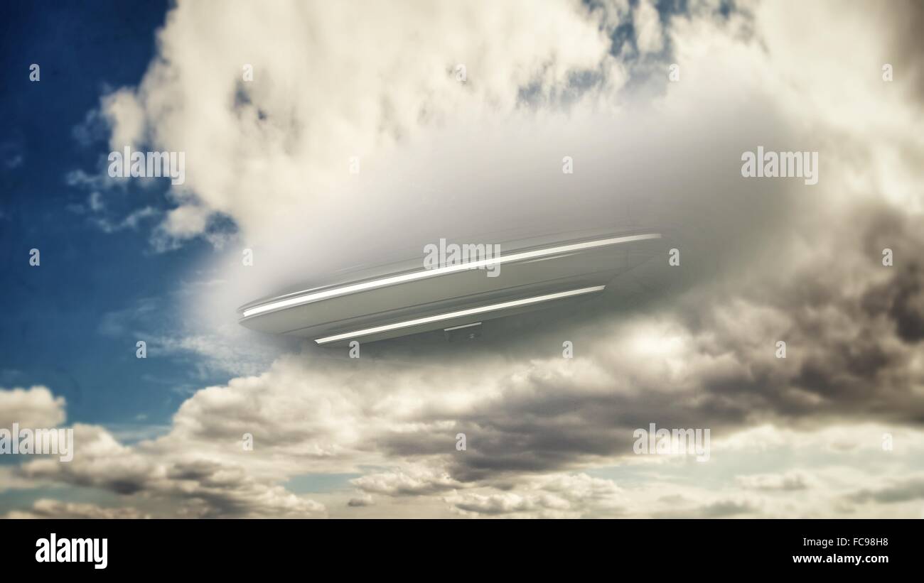 unidentified flying object falling from the sky Stock Photo - Alamy